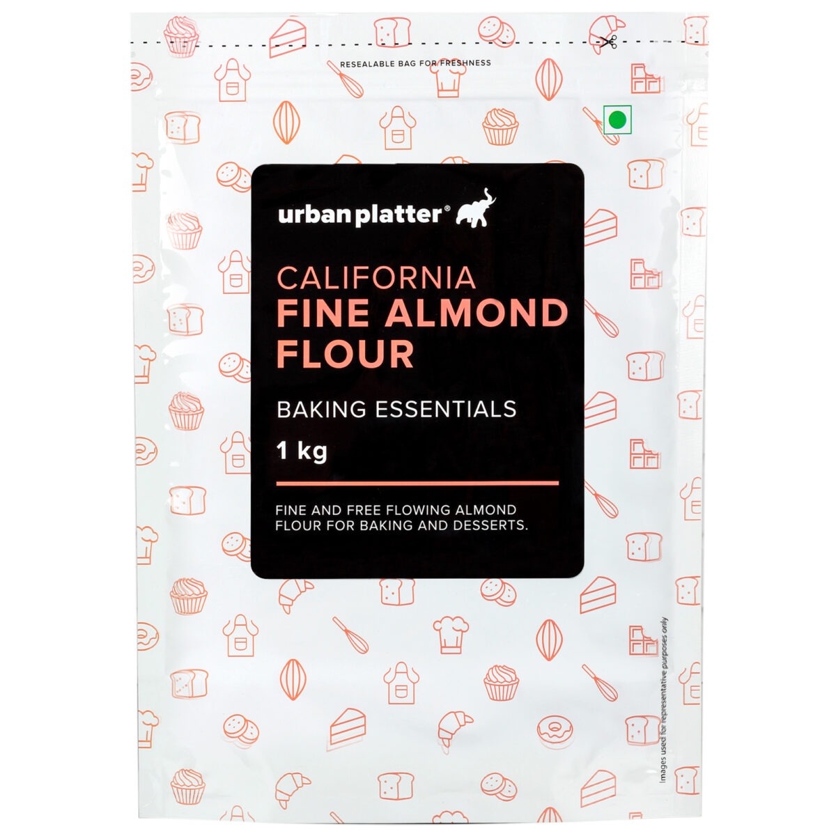 Urban Platter Fine California Almond Flour - 1 kg - Veeha Foods