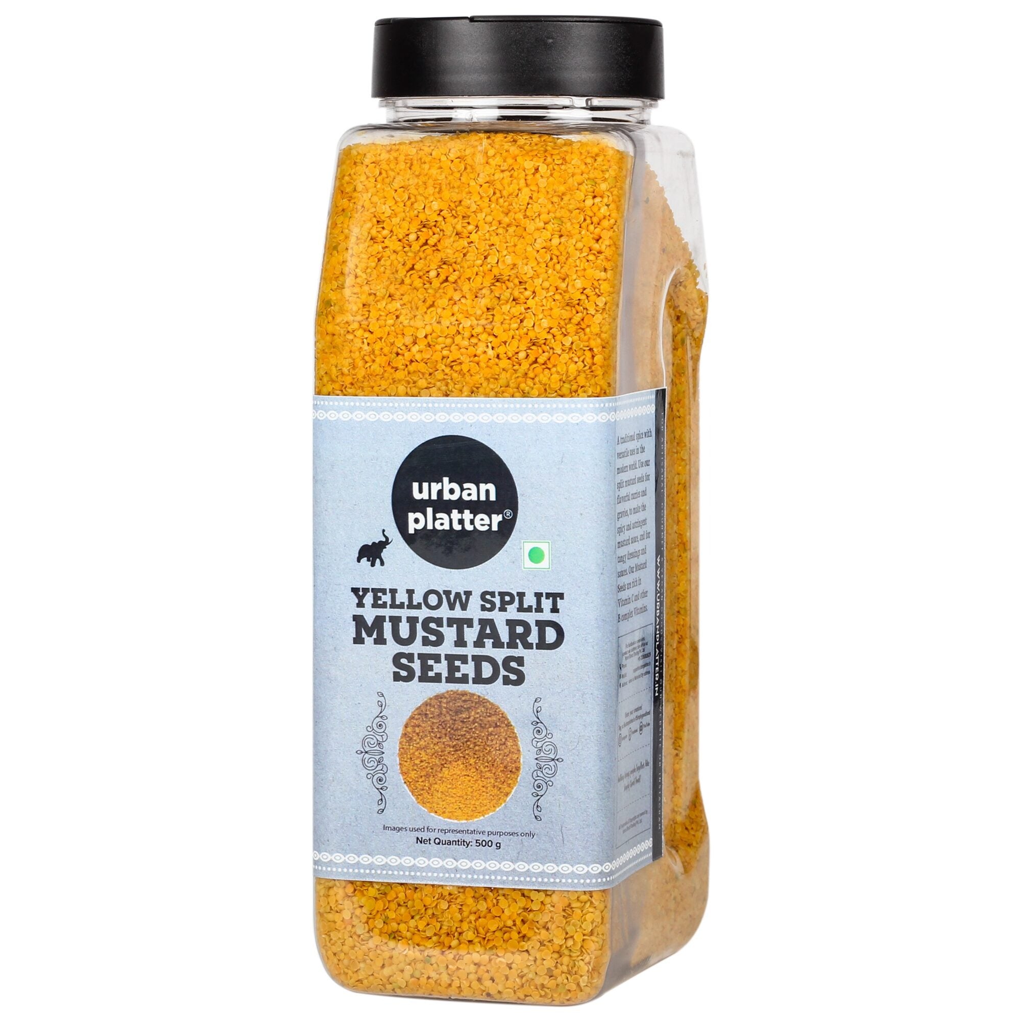 Urban Platter Split Yellow Mustard (Sarson) Seed - 500 gms – Veeha Foods