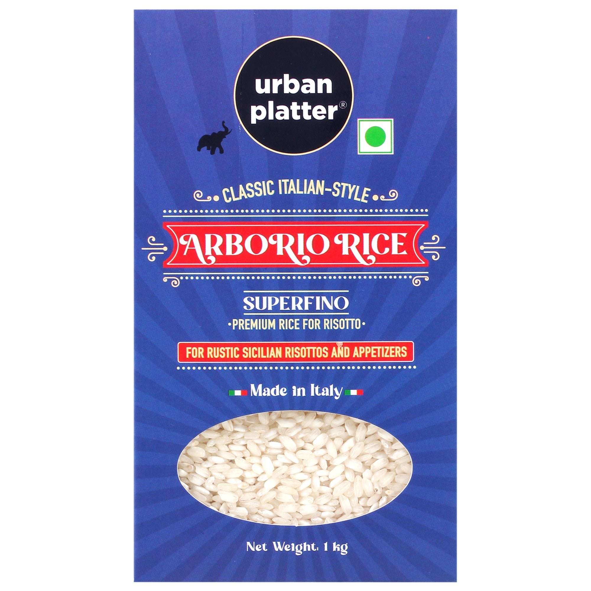 Urban Platter Italian Arborio Rice - 1 kg – Veeha Foods