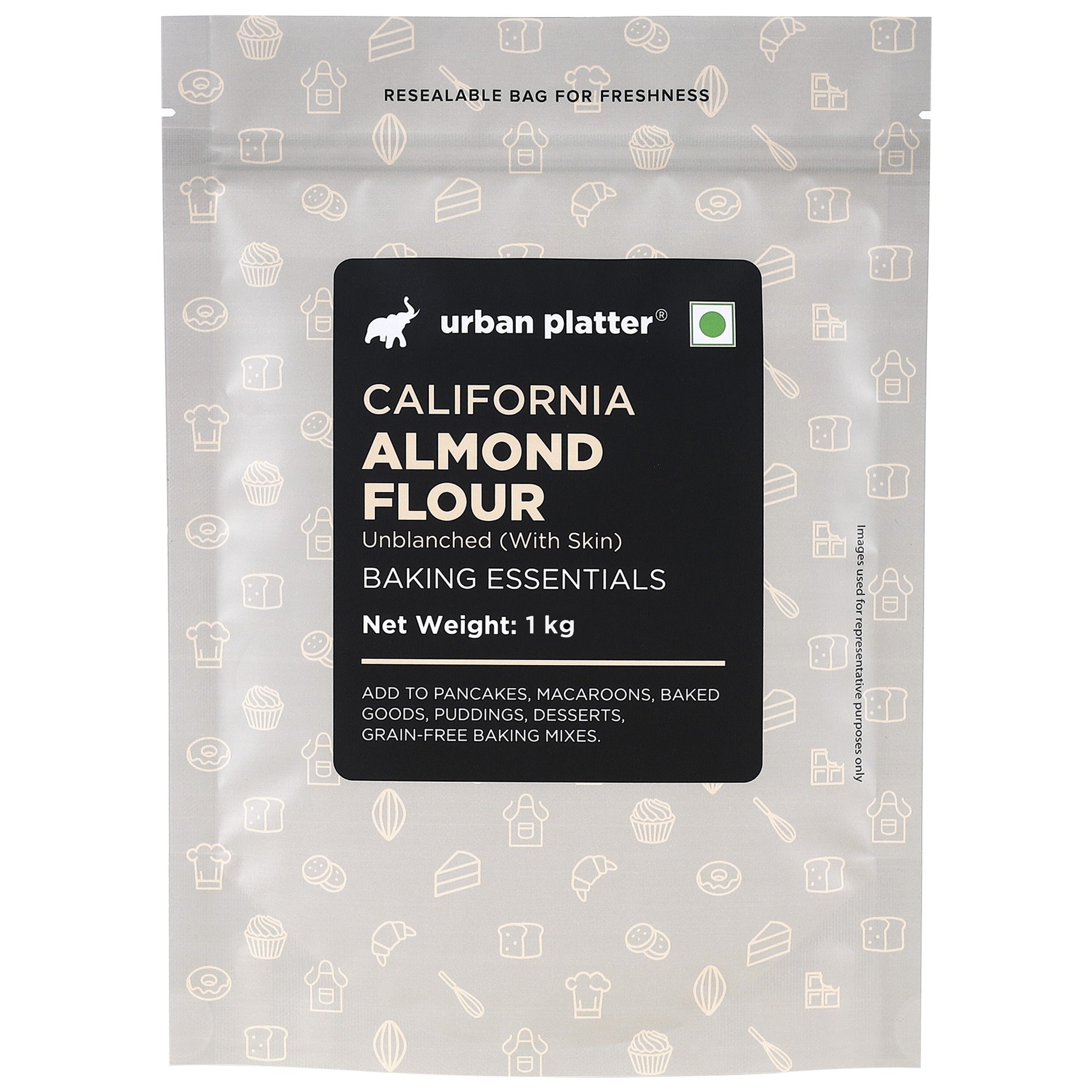 Urban Platter Natural California Almond Flour - 1 kg - Veeha Foods