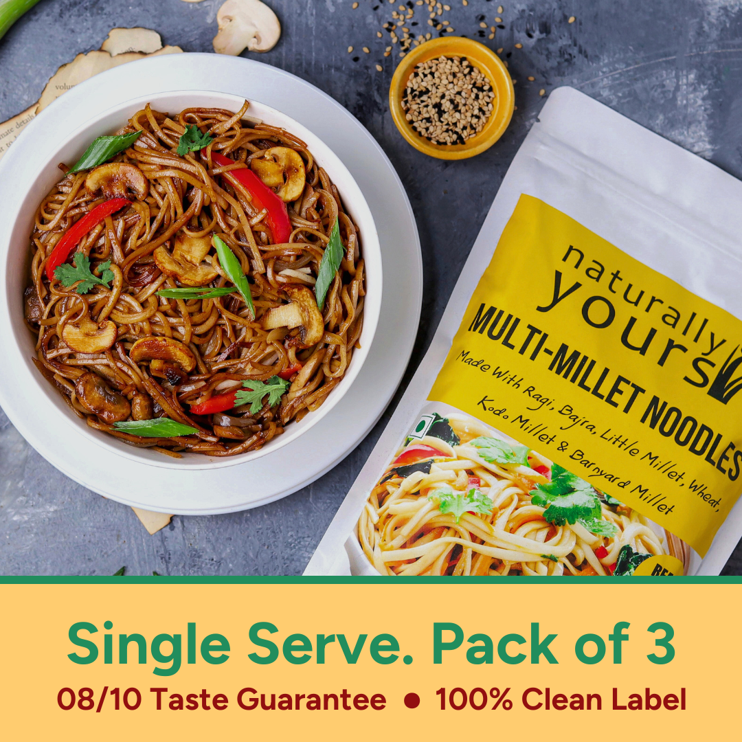 Naturally Yours Single Serve Multi-Millet Noodles - 150 gms - Pack of ...