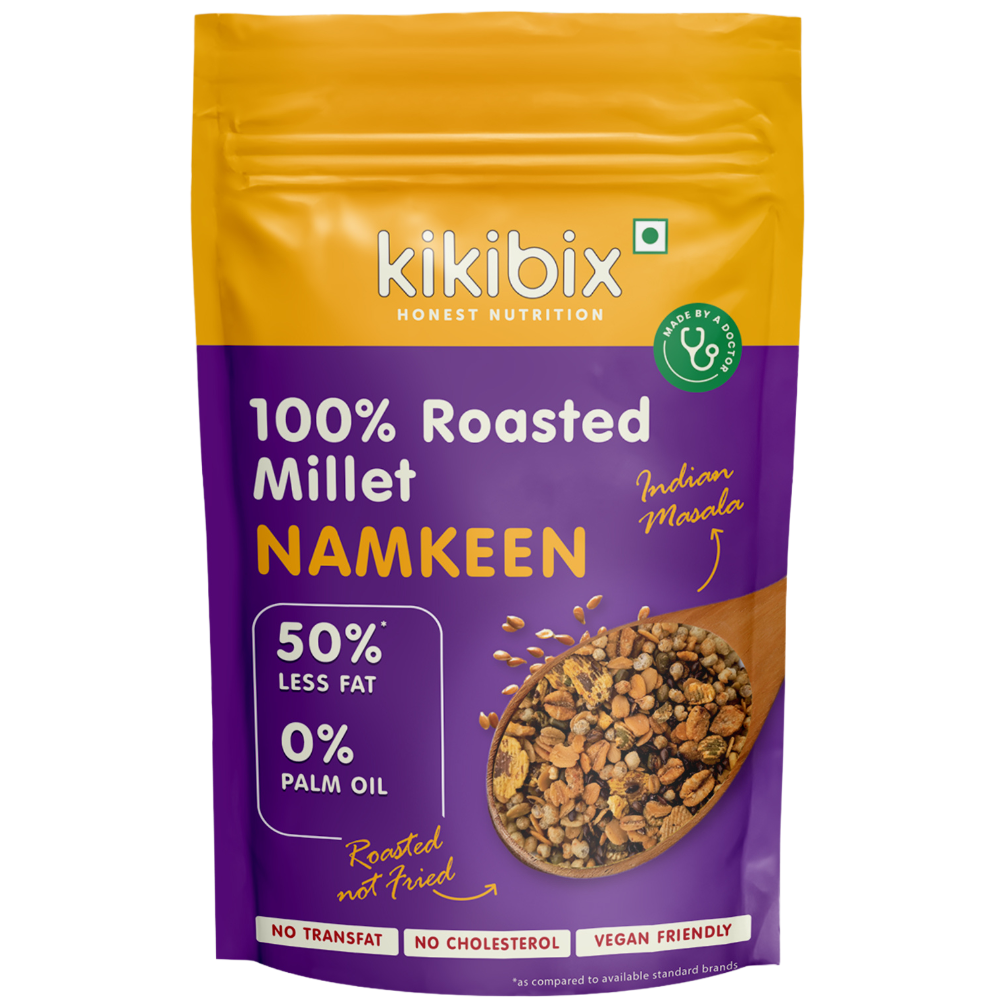 Kikibix Roasted Millet Namkeen - 100 gms - Veeha Foods
