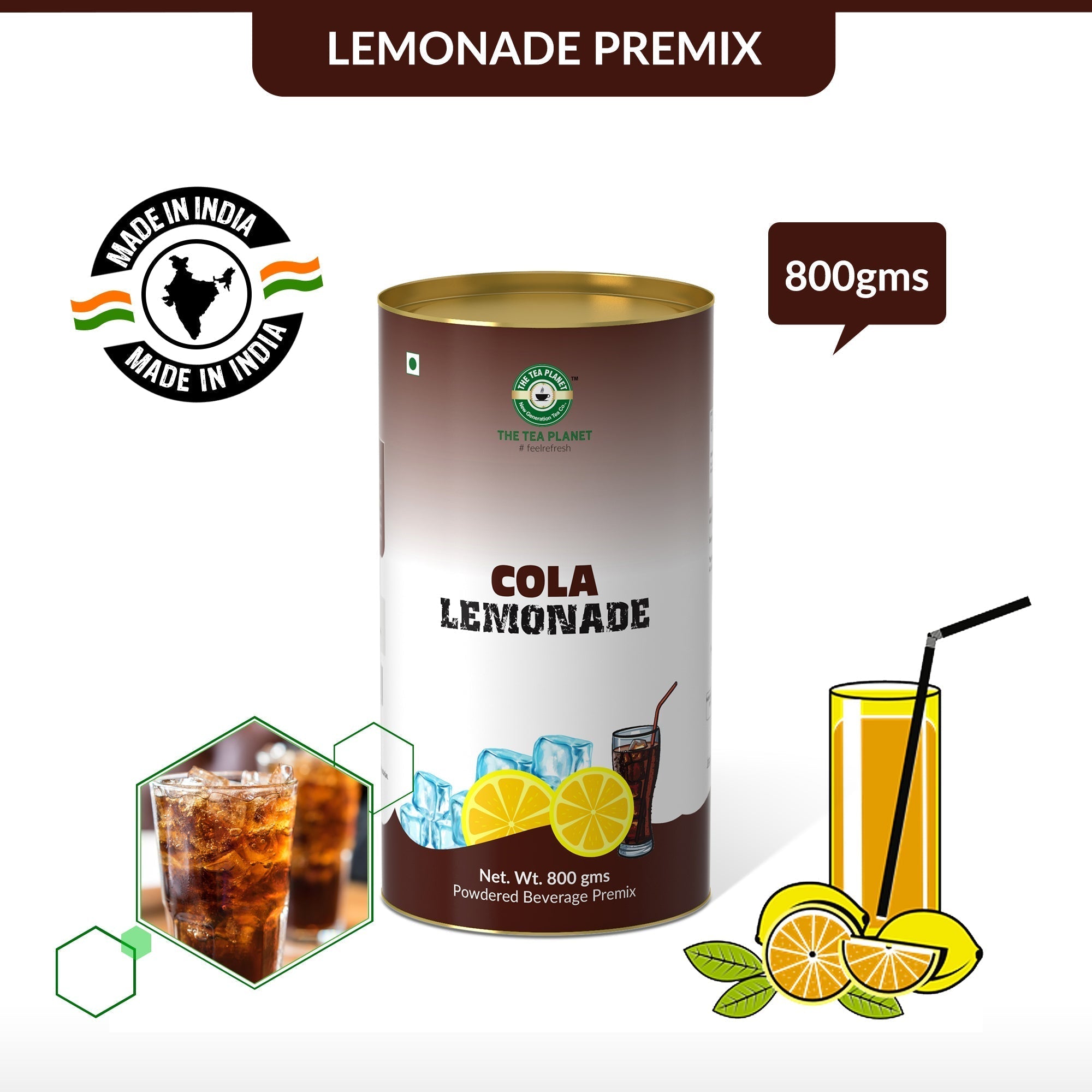 The Tea Planet Cola Lemonade Premix - 800 gms – Veeha Foods