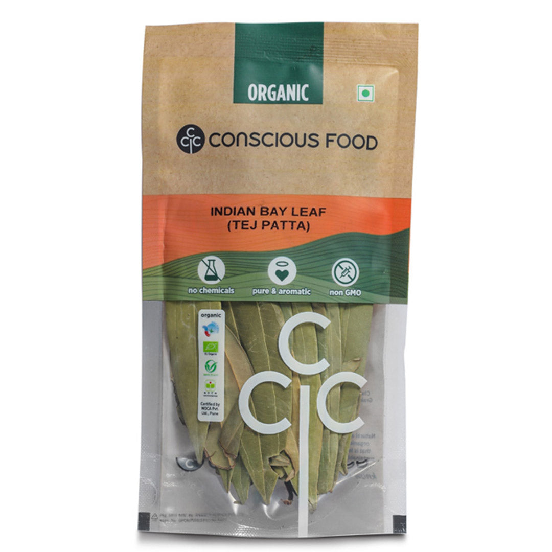 Conscious Food Tej Patta / Indian Bay Leaf - 10 gms - Veeha Foods