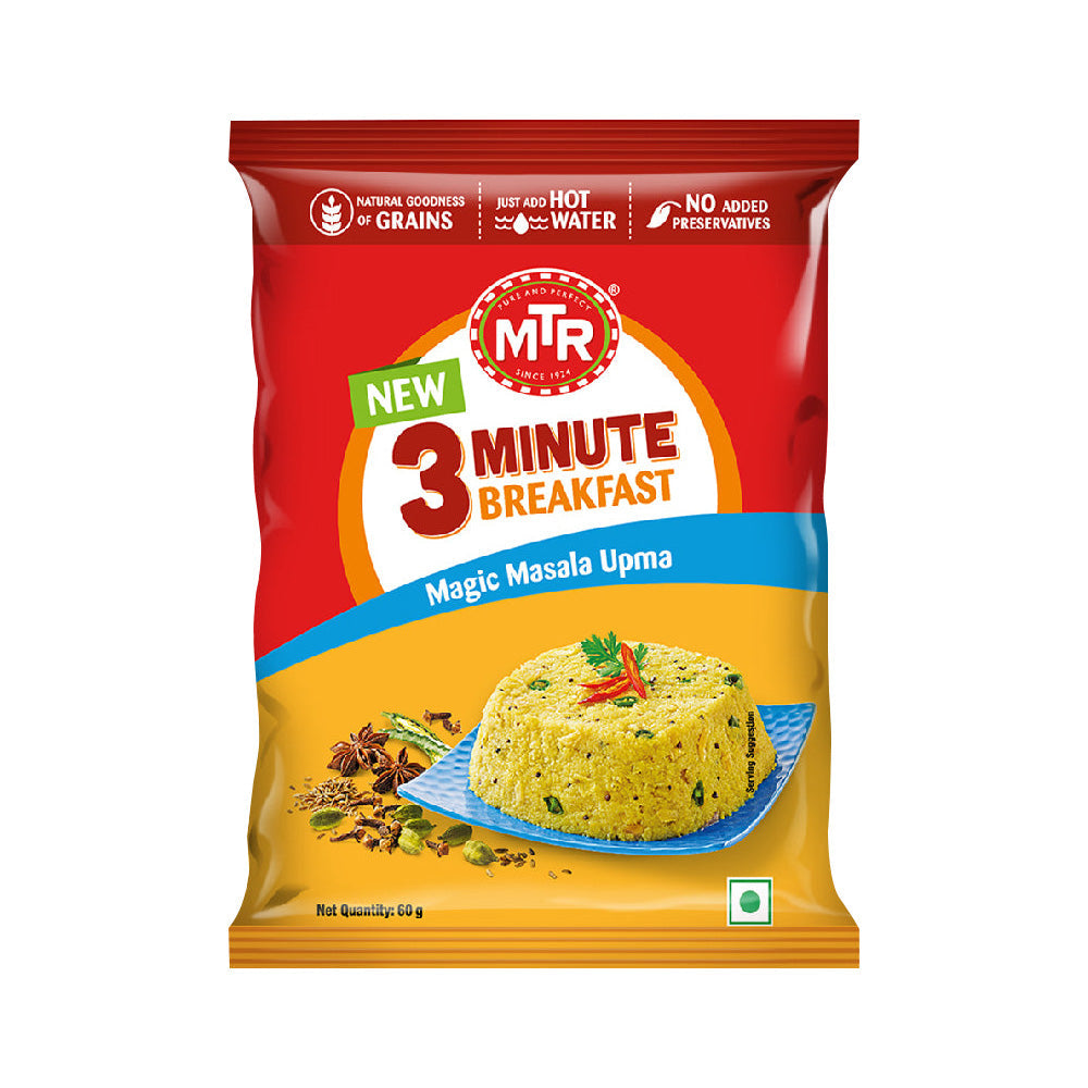 MTR 3 Minute Magic Masala Upma Pouch - 60 gms - Veeha Foods