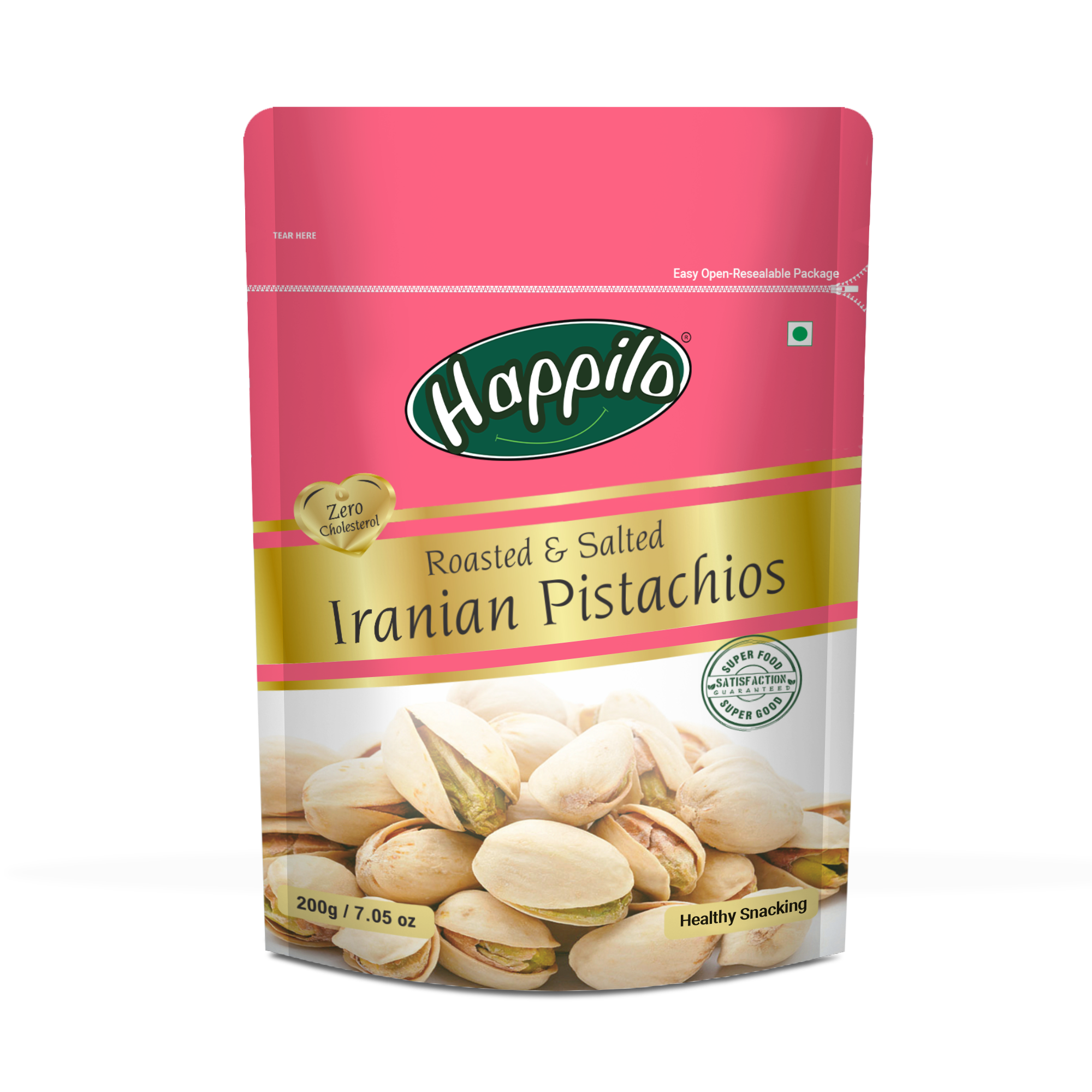 Happilo Premium Oven Roasted & Salted Pistachios - 200 gms - Veeha Foods