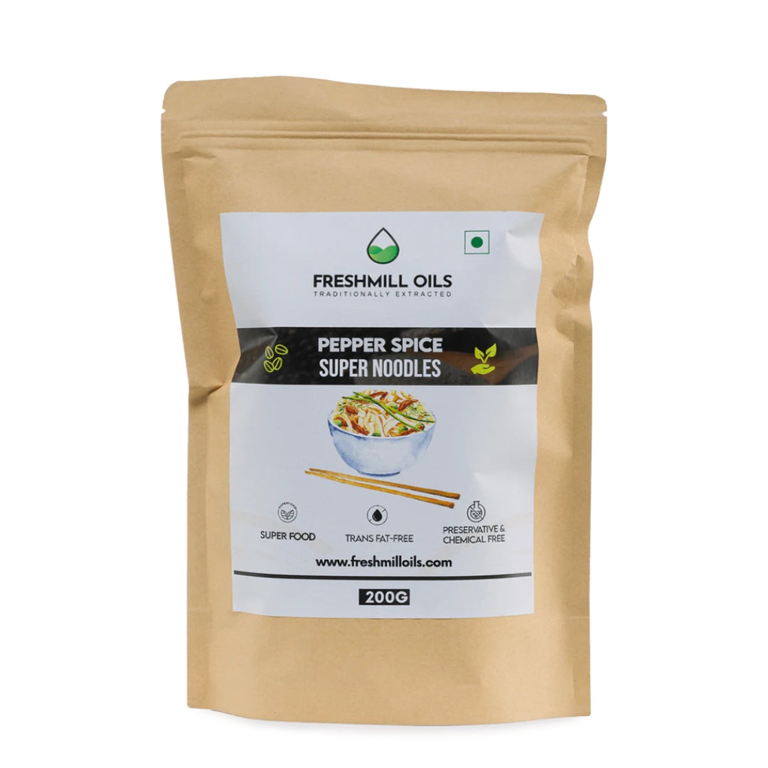Freshmill Oils Pepper Spice Super Noodles - 200 gms - Veeha Foods