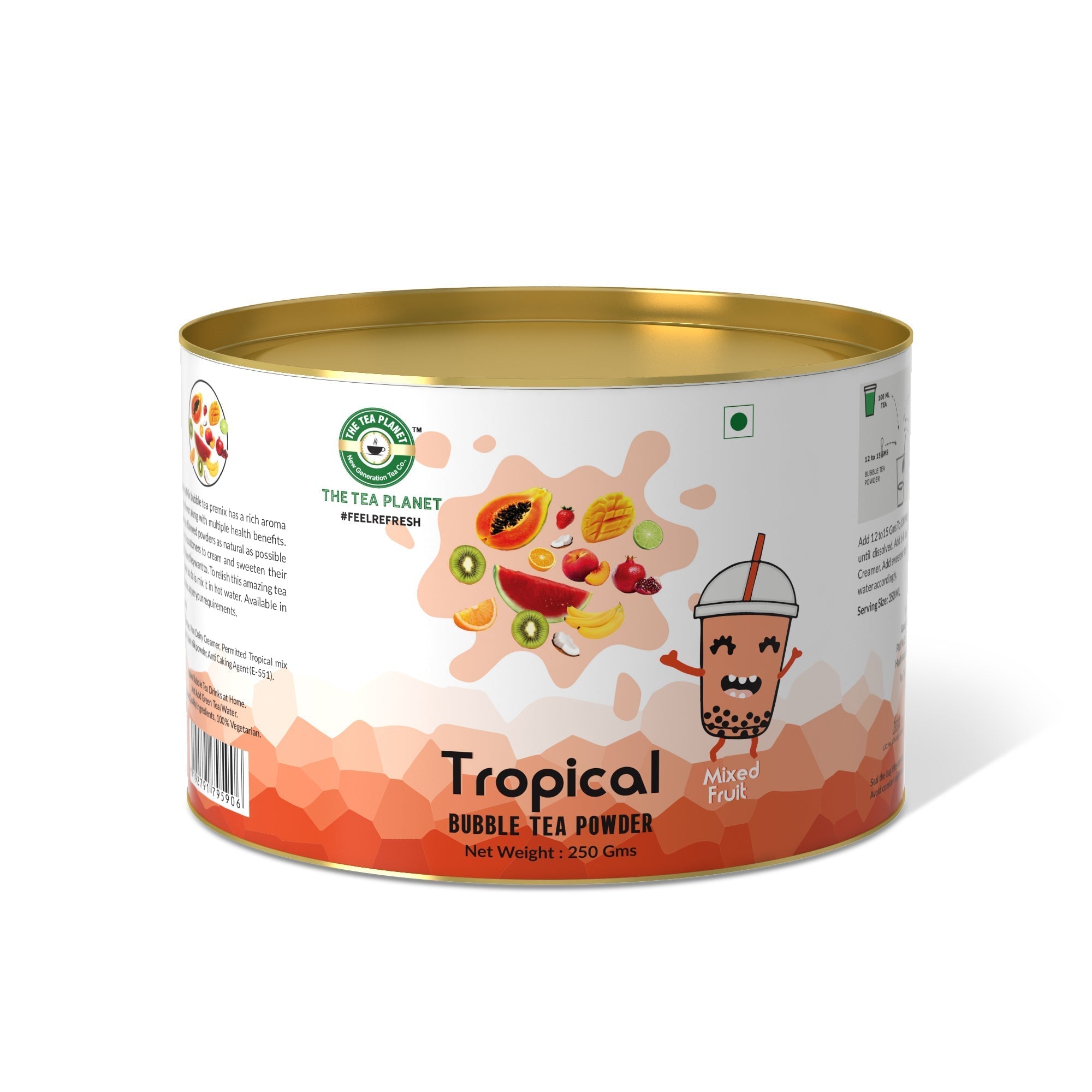 The Tea Planet Tropical Mix Bubble Tea Premix - Veeha Foods