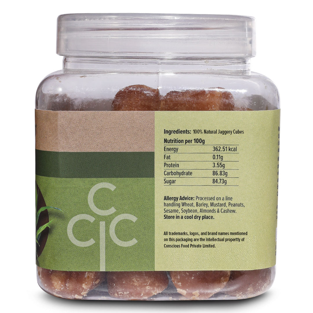 Conscious Food Jaggery Cubes - 500 gms - Veeha Foods