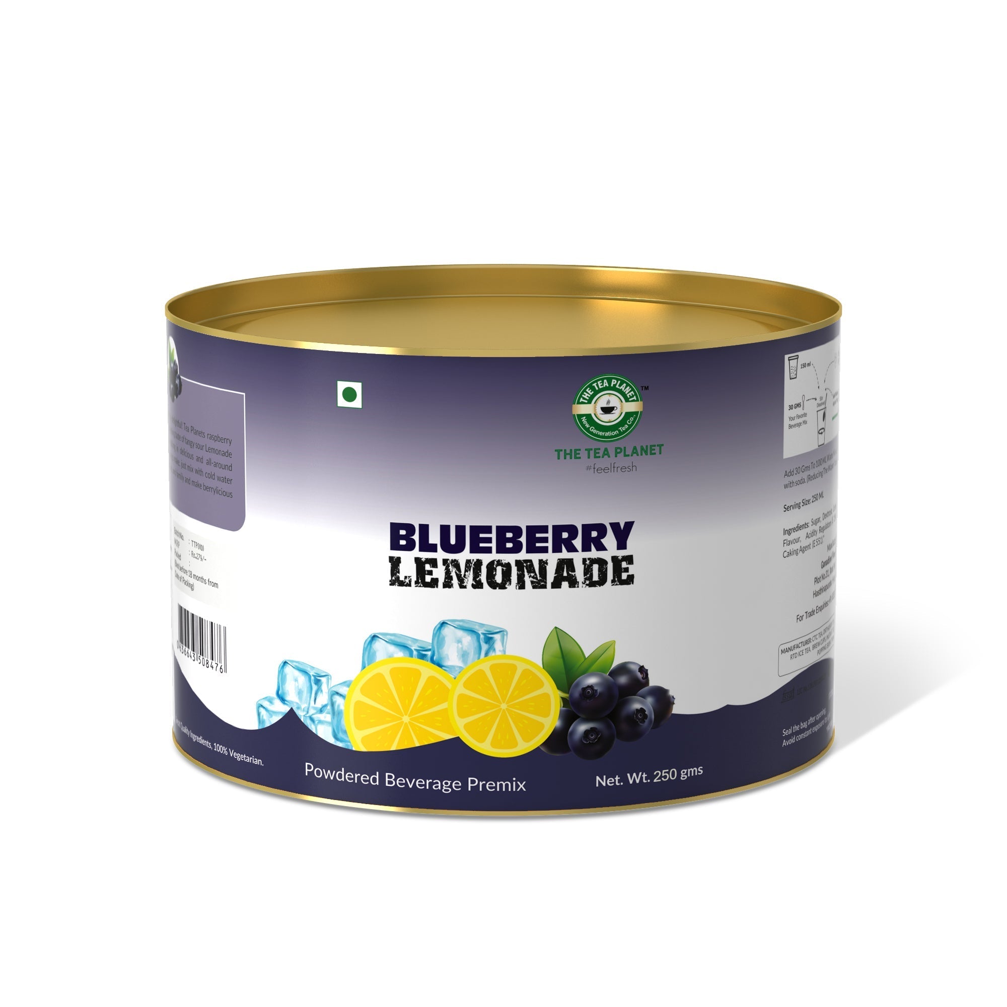 The Tea Planet Blueberry Lemonade Premix - 250 gms - Veeha Foods