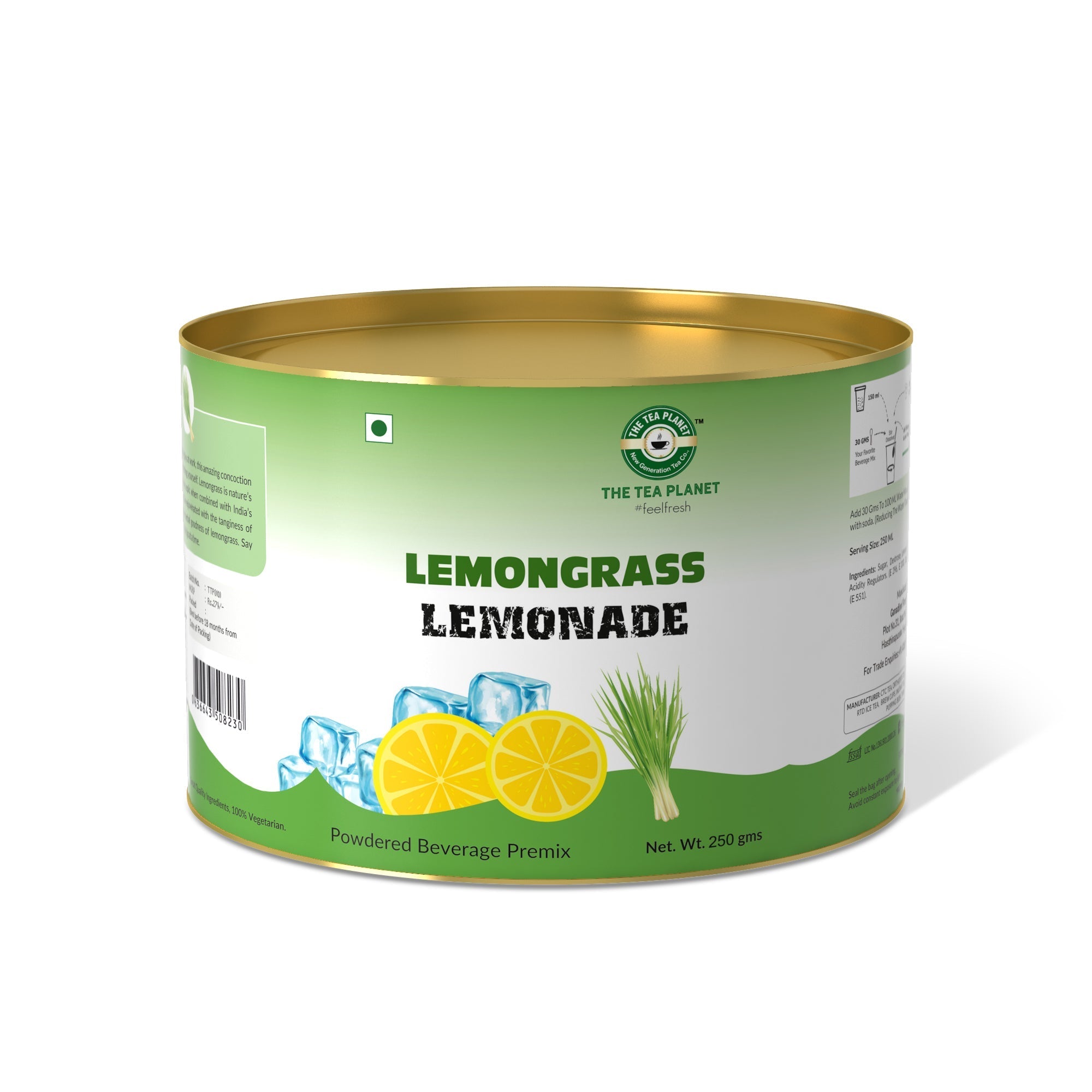 The Tea Planet Lemongrass Lemonade Premix - 250 gms - Veeha Foods