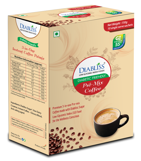 Diabliss Diabetic Friendly Pre-Mix Coffee - 150 gms - Veeha Foods