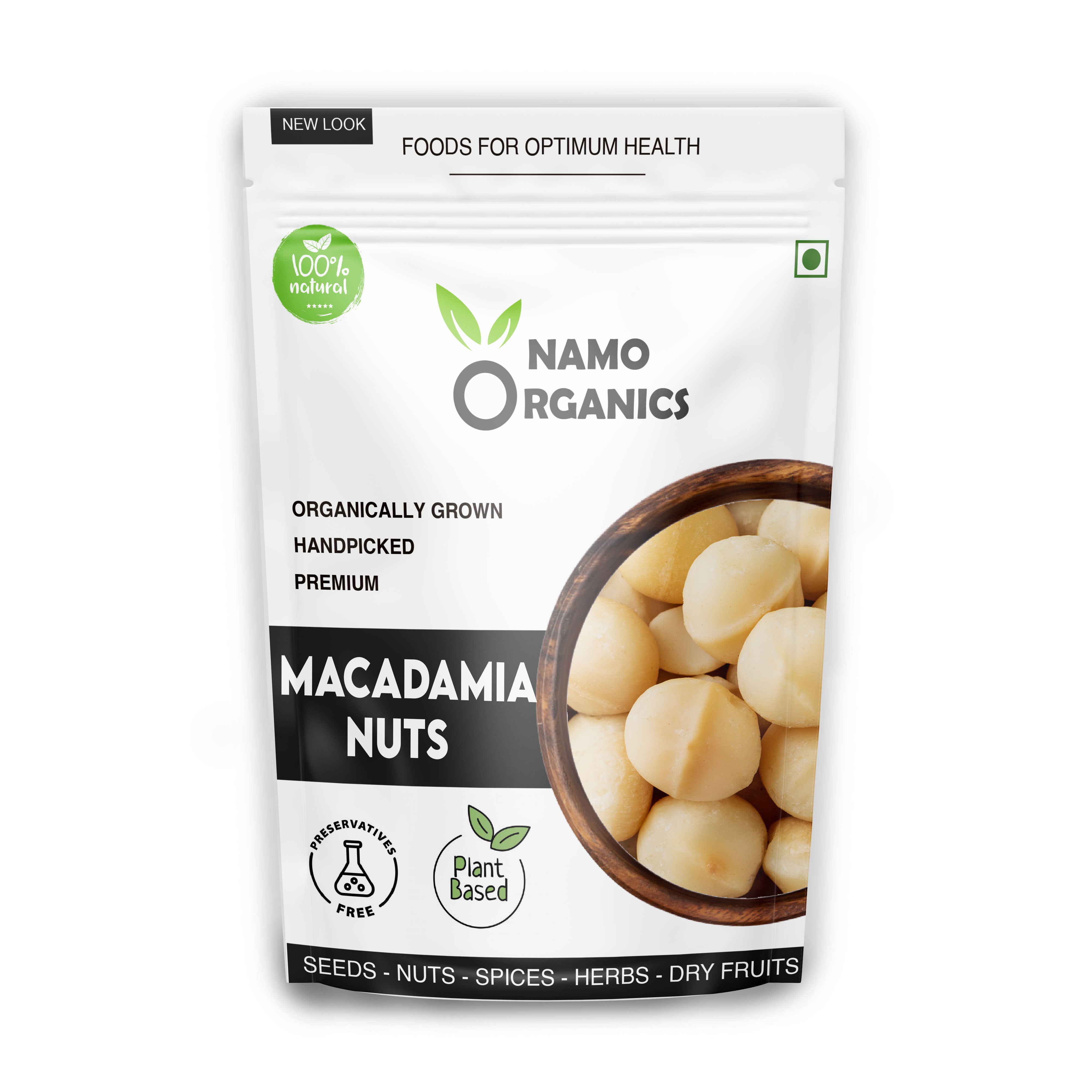 Namo Organics Jumbo Raw Macadamia Nuts - Veeha Foods