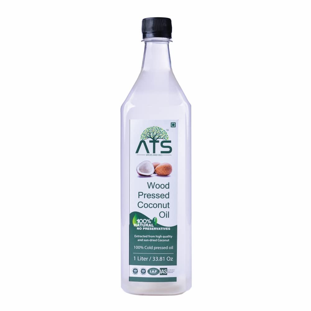ATS Wood Pressed Coconut Oil - 1000 gms - Veeha Foods