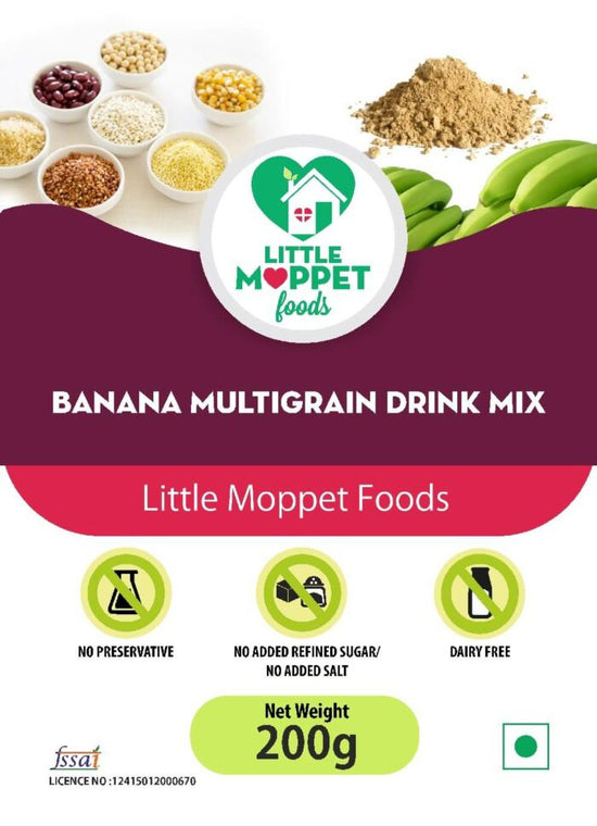 My Little Moppet Banana Multigrain Drink Mix - 200 gms – Veeha Foods
