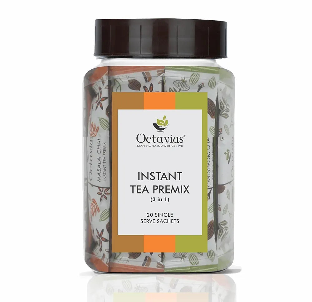 Octavius Assorted Premix Tea - 20 Pouches Now In REUSABLE PET JAR Masa ...