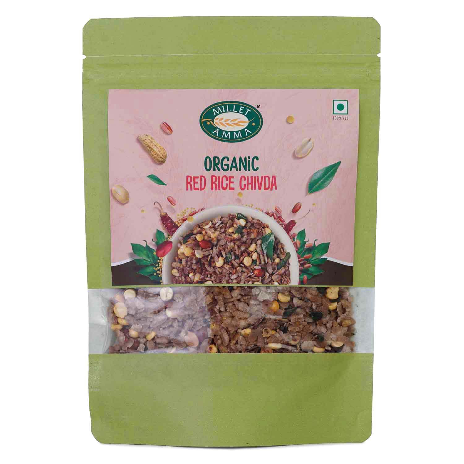 Millet Amma Red Rice Chivda - 200 gms - Veeha Foods
