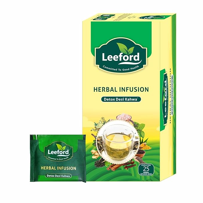 Leeford Herbal Infusion Detox Desi Kahwa, Green Tea for Weight Loss ...
