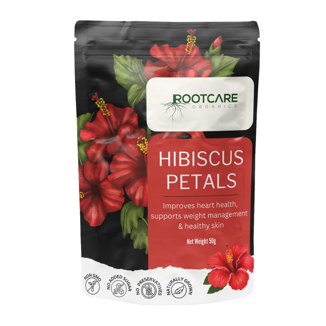 Rootcare Organics Hibiscus Flower Tea - 50 gms - Veeha Foods
