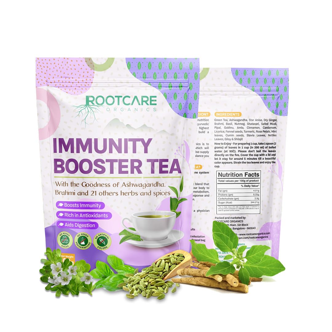 Rootcare Organics Premium Immunity Booster Tea - 100 gms - Veeha Foods