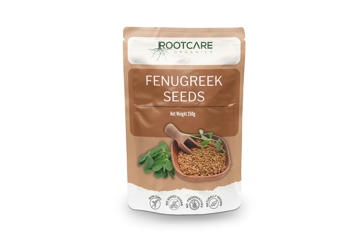 Rootcare Organics Fenugreek Seeds (Methi Dana) - 250 gms - Veeha Foods