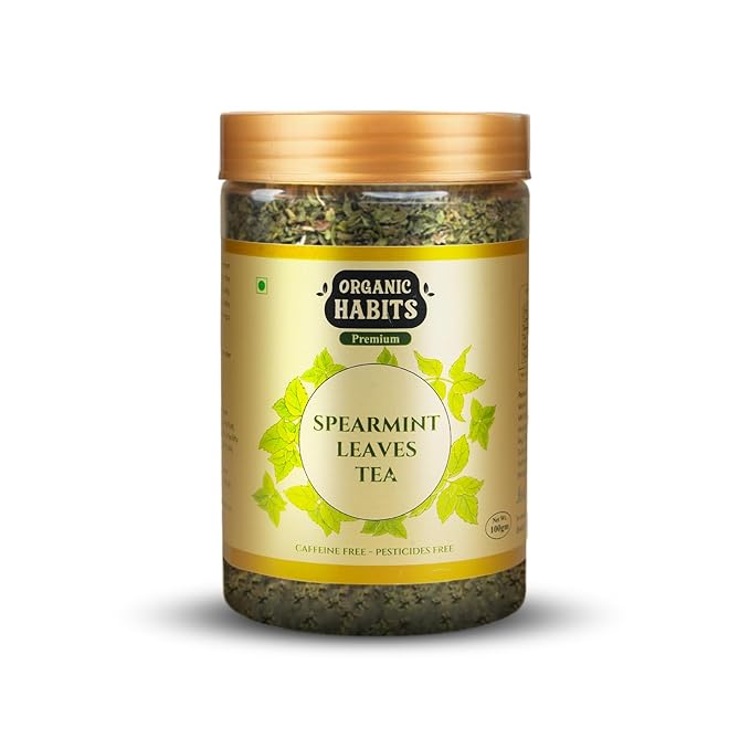 Organic Habits Spearmint Leaves Tea 100 Gms | 100% Natural Dried Spear ...