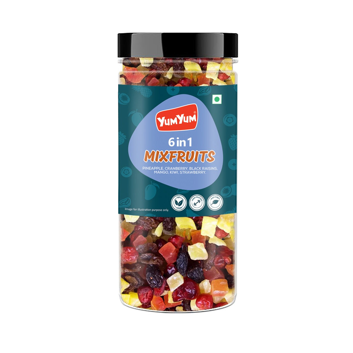 Yum Yum 6 in 1 Mix Fruit - 250 gms - Veeha Foods