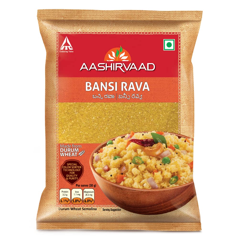 Aashirvaad Bansi Rava - 1 kg – Veeha Foods