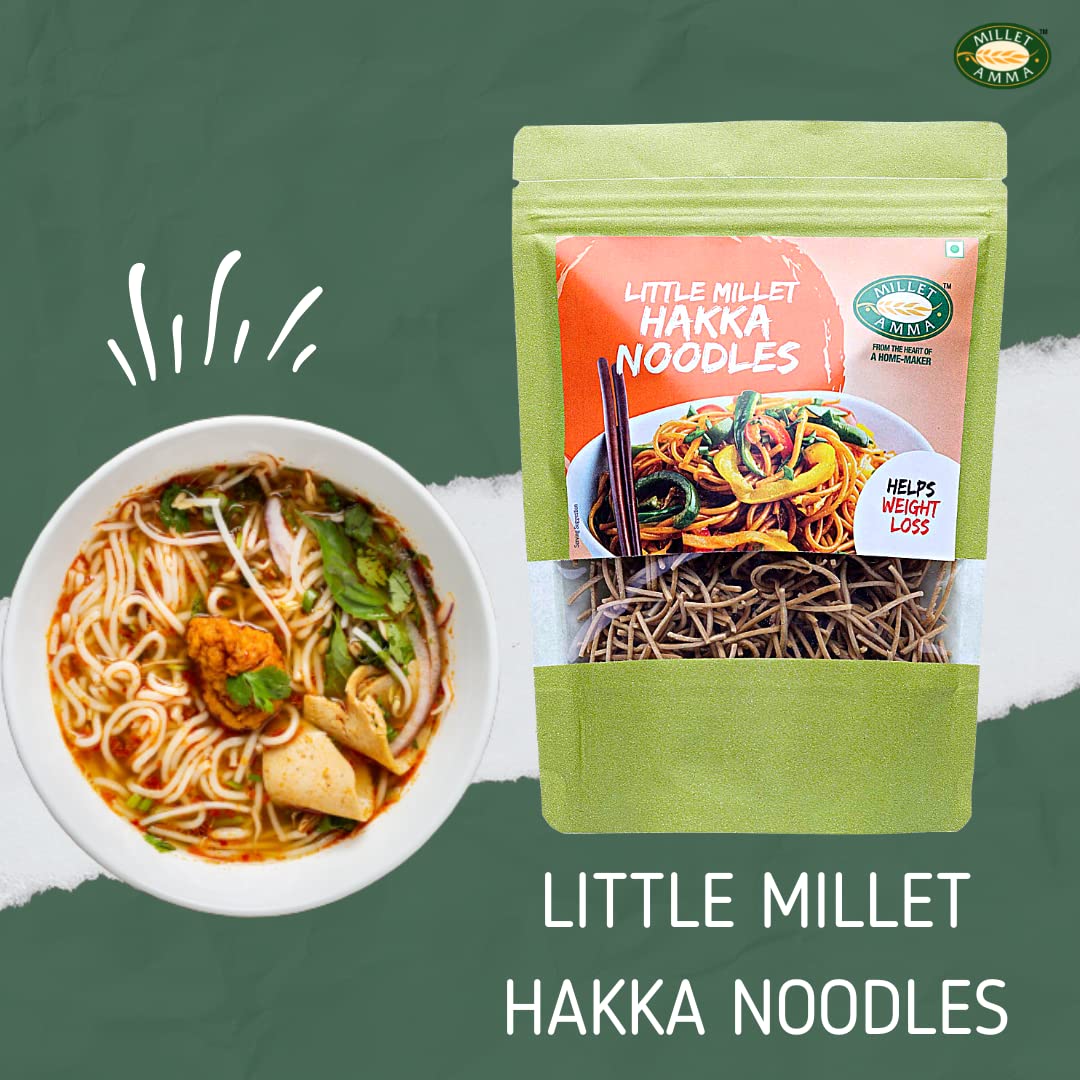 Millet Amma Little Millet Hakka Noodles - 180 gms - Veeha Foods