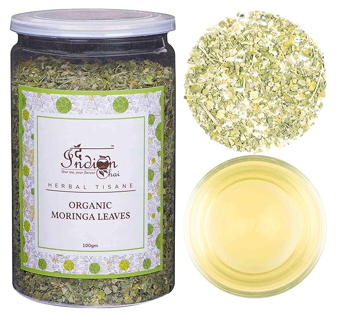 The Indian Chai – Organic Moringa Leavus - 100 gms - Veeha Foods