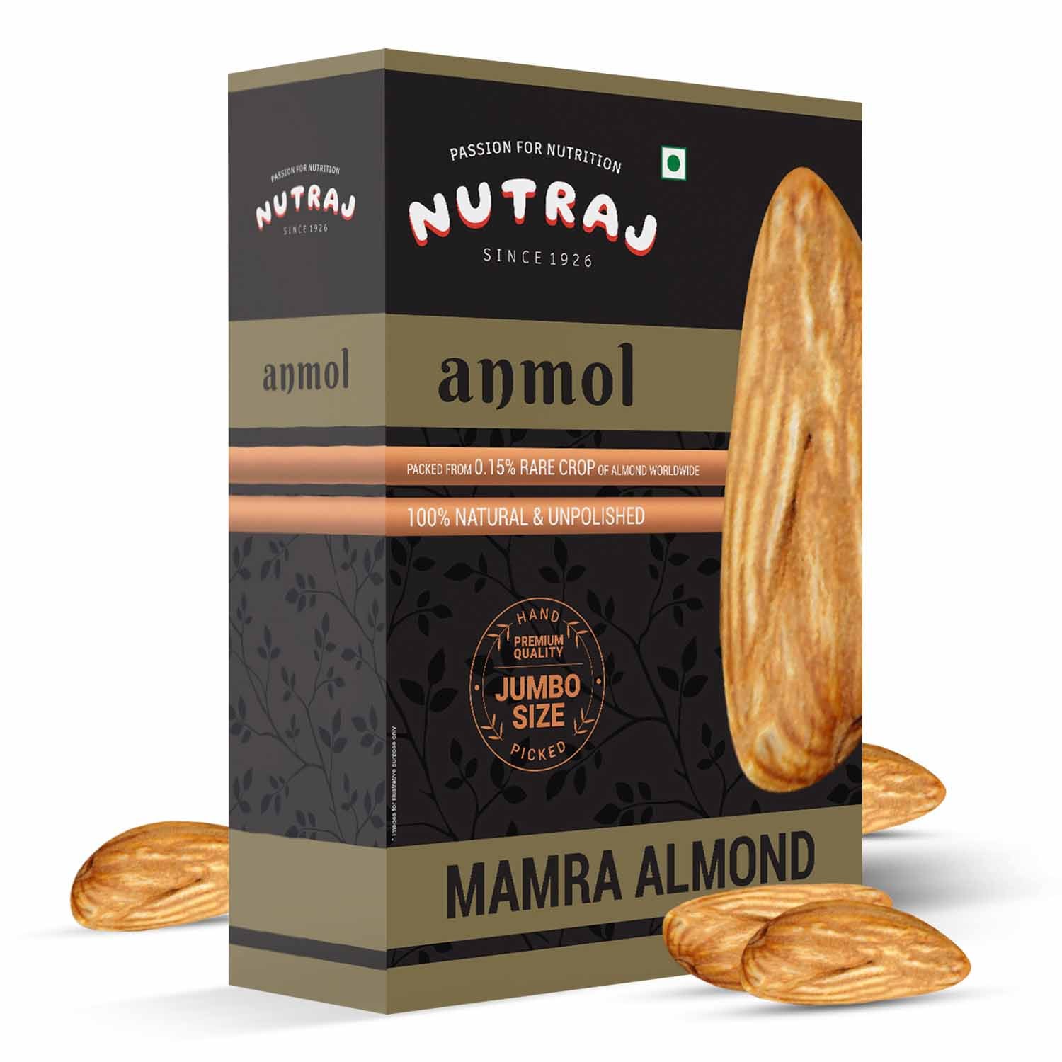 Nutraj Anmol Jumbo Size Mamra Almonds - 500 gms - Veeha Foods