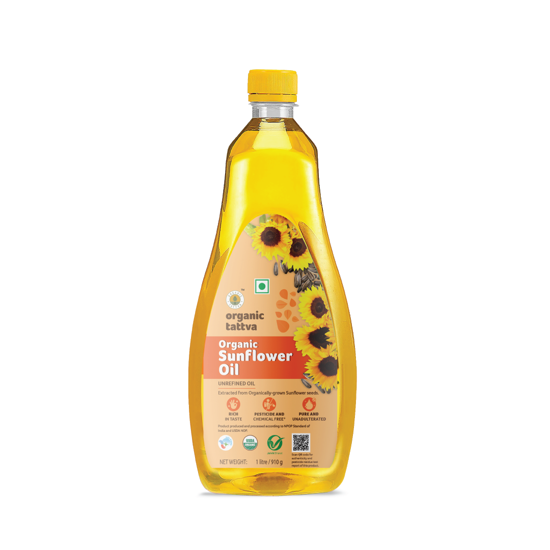 Organic Tattva Organic Cold Pressed Sunflower Oil - Veeha Foods