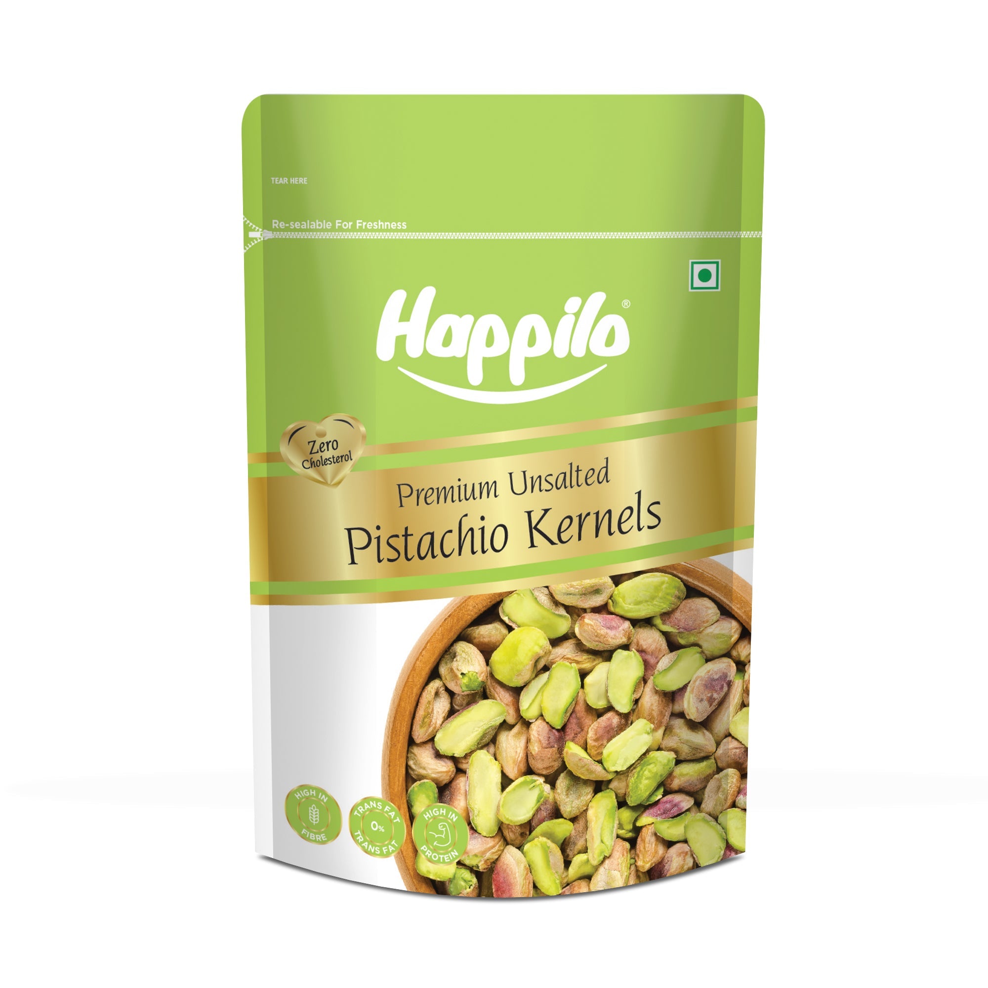 Happilo Premium Unsalted Pistachio Kernels - 150 gms - Veeha Foods