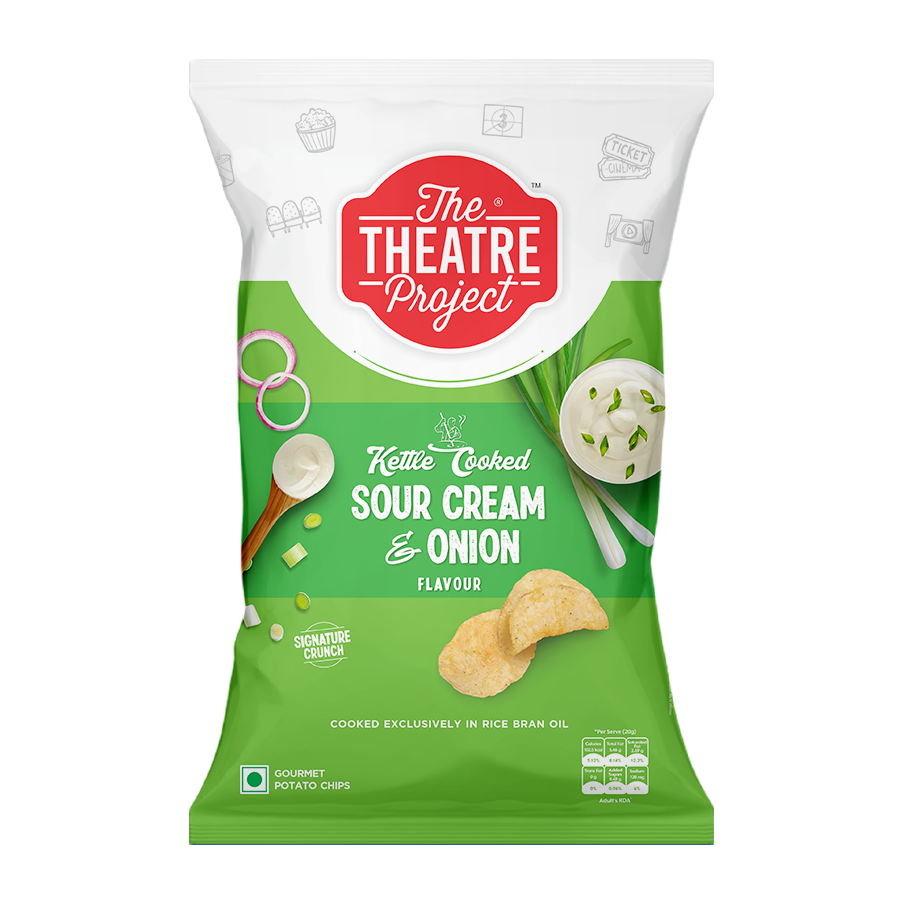 The Theatre Project Sour Cream & Onion Potato Chips - Veeha Foods