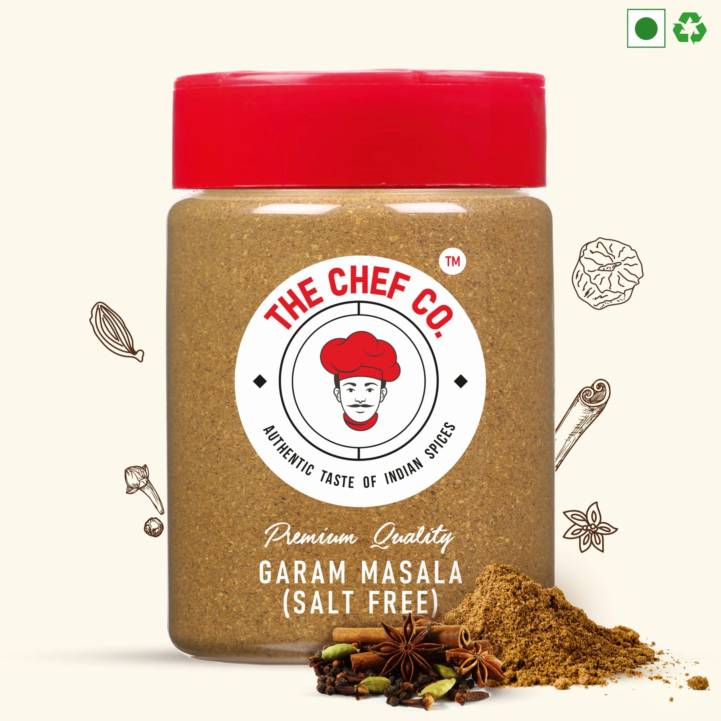 The Chef Co Garam Masala Salt Free - 150 gms - Veeha Foods