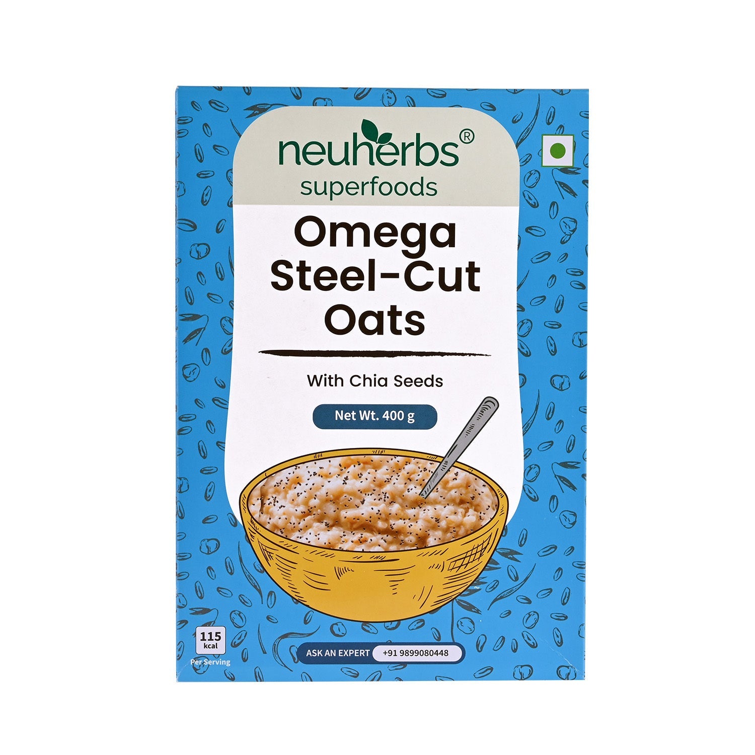 Neuherbs Omega steel cut Oats with Omega - Veeha Foods