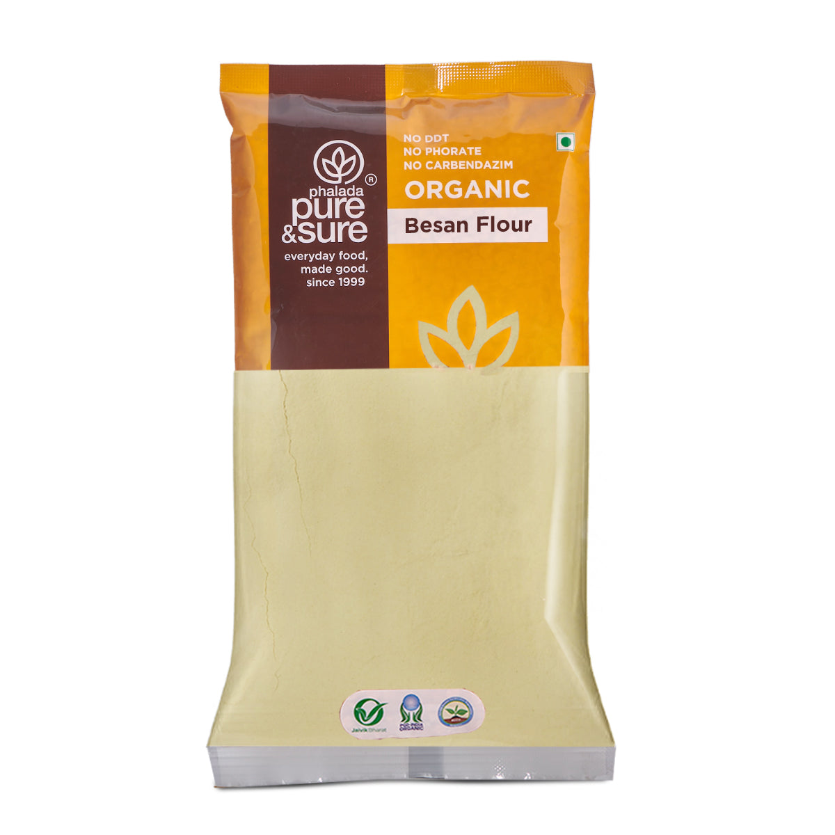Pure & Sure Organic Besan Flour - 500 gms - Veeha Foods