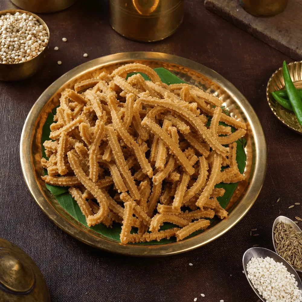 Sweet Karam Coffee Millet Murukku Sticks - 190 gms - Veeha Foods