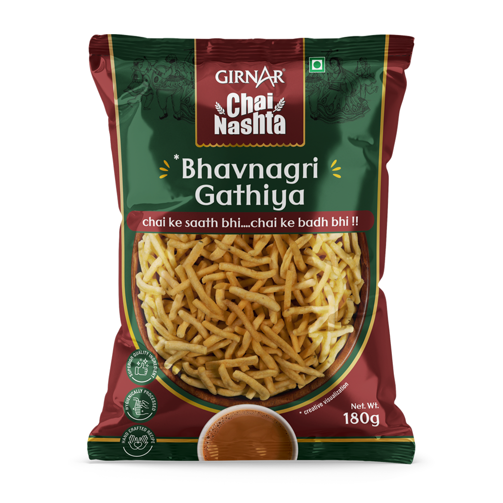Girnar Chai Nashta - Bhavnagri Gathiya - 180 gms – Veeha Foods