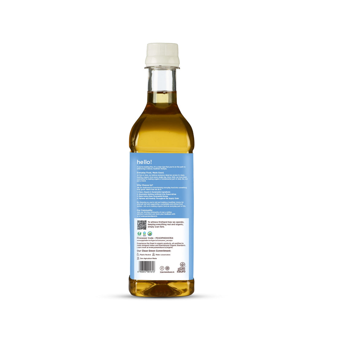 Pure & Sure Organic Castor Oil - 500 ml – Veeha Foods