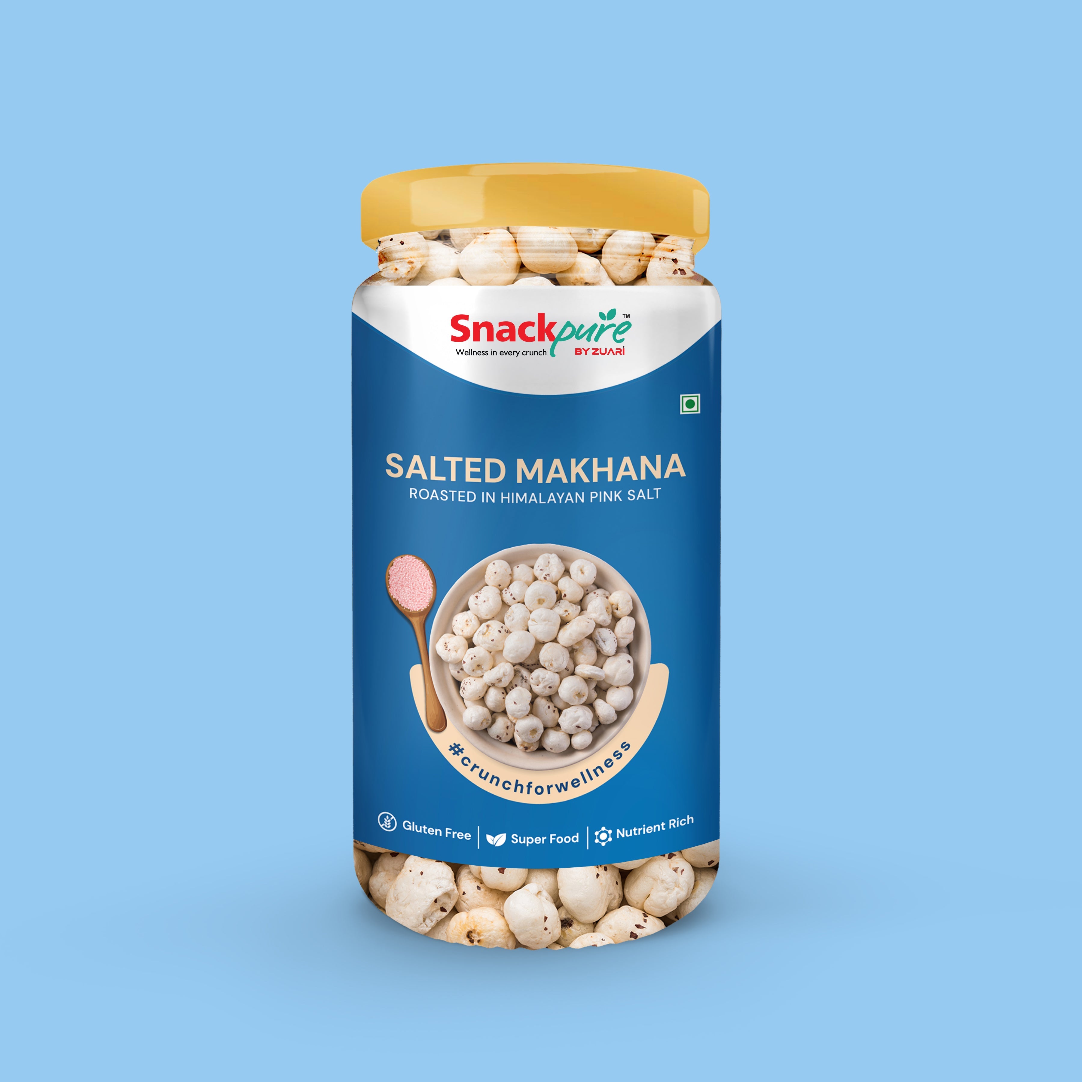 SnackPure Crunchy Tangy Tomato Makhana Roasted in Himalayan Pink Salt ...