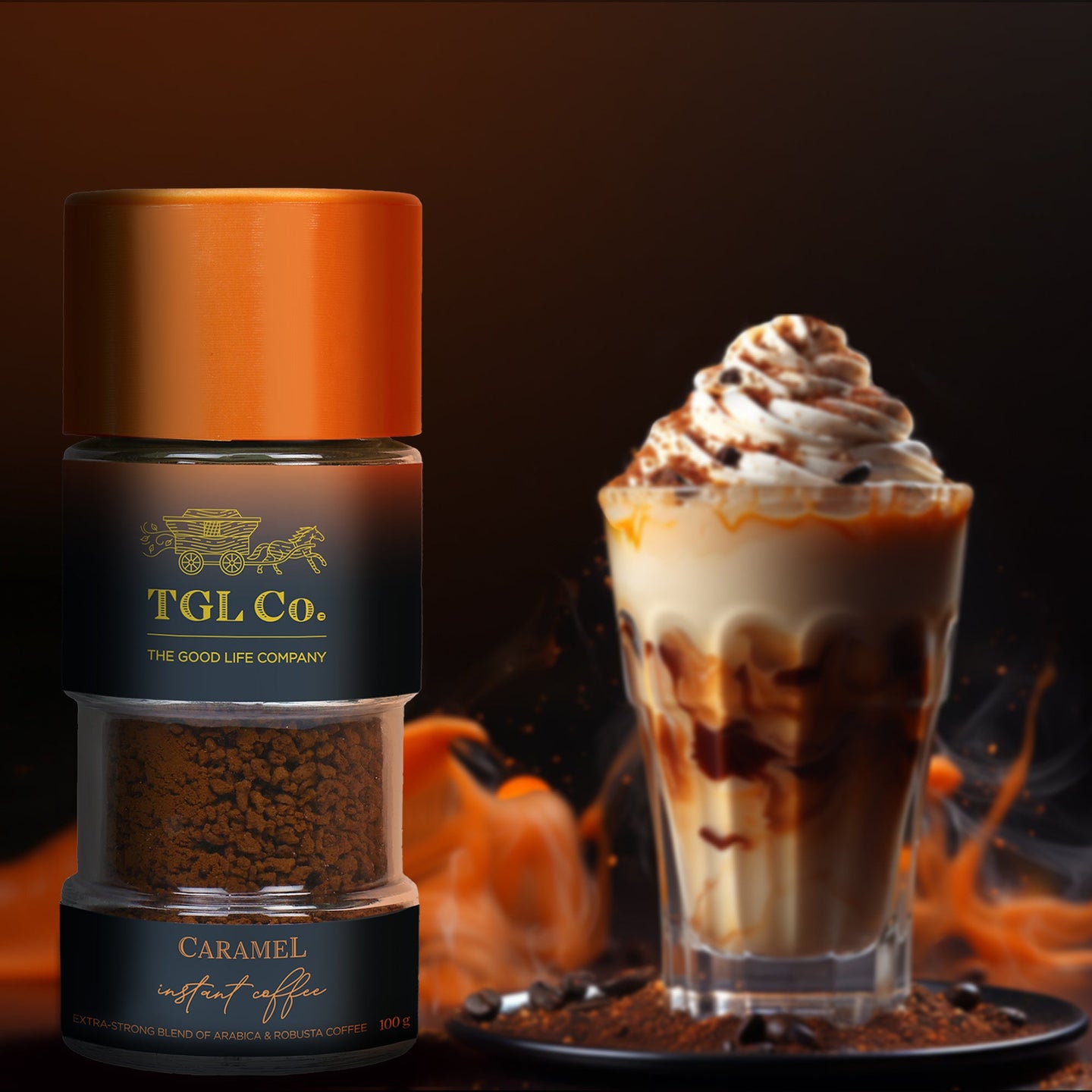 TGL Company Caramel Flavoured Instant Coffee - Veeha Foods