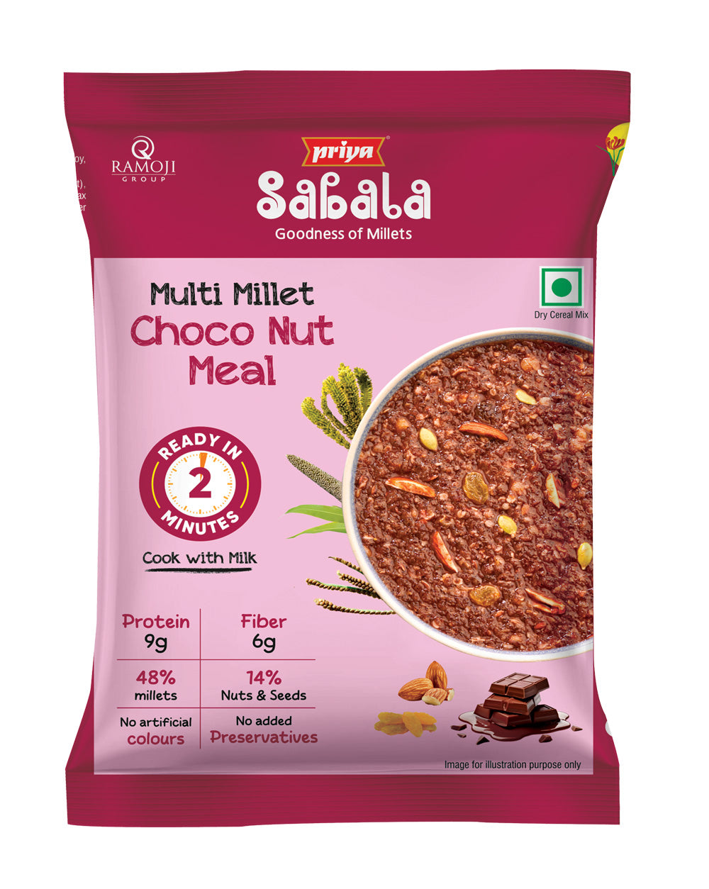 Sabala Multi Millet Choco Nut Meal - 60 gms – Veeha Foods