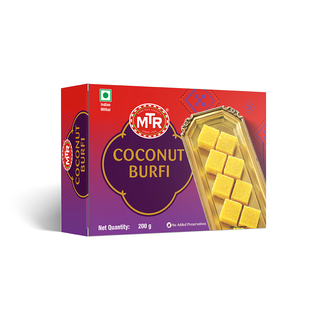 MTR Coconut Burfi Classic -200 gms - Veeha Foods