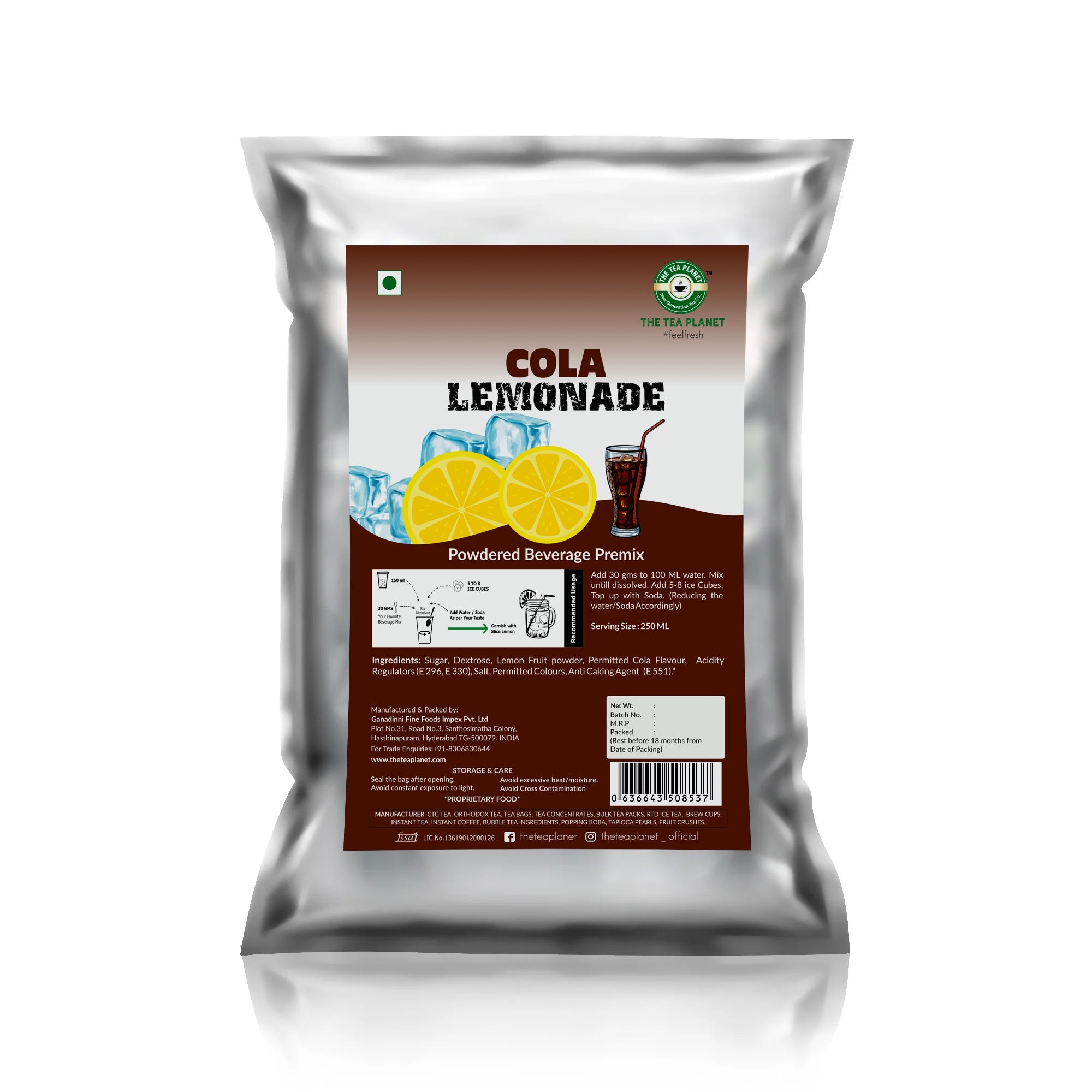 The Tea Planet Cola Lemonade Premix - 1 kg - Veeha Foods