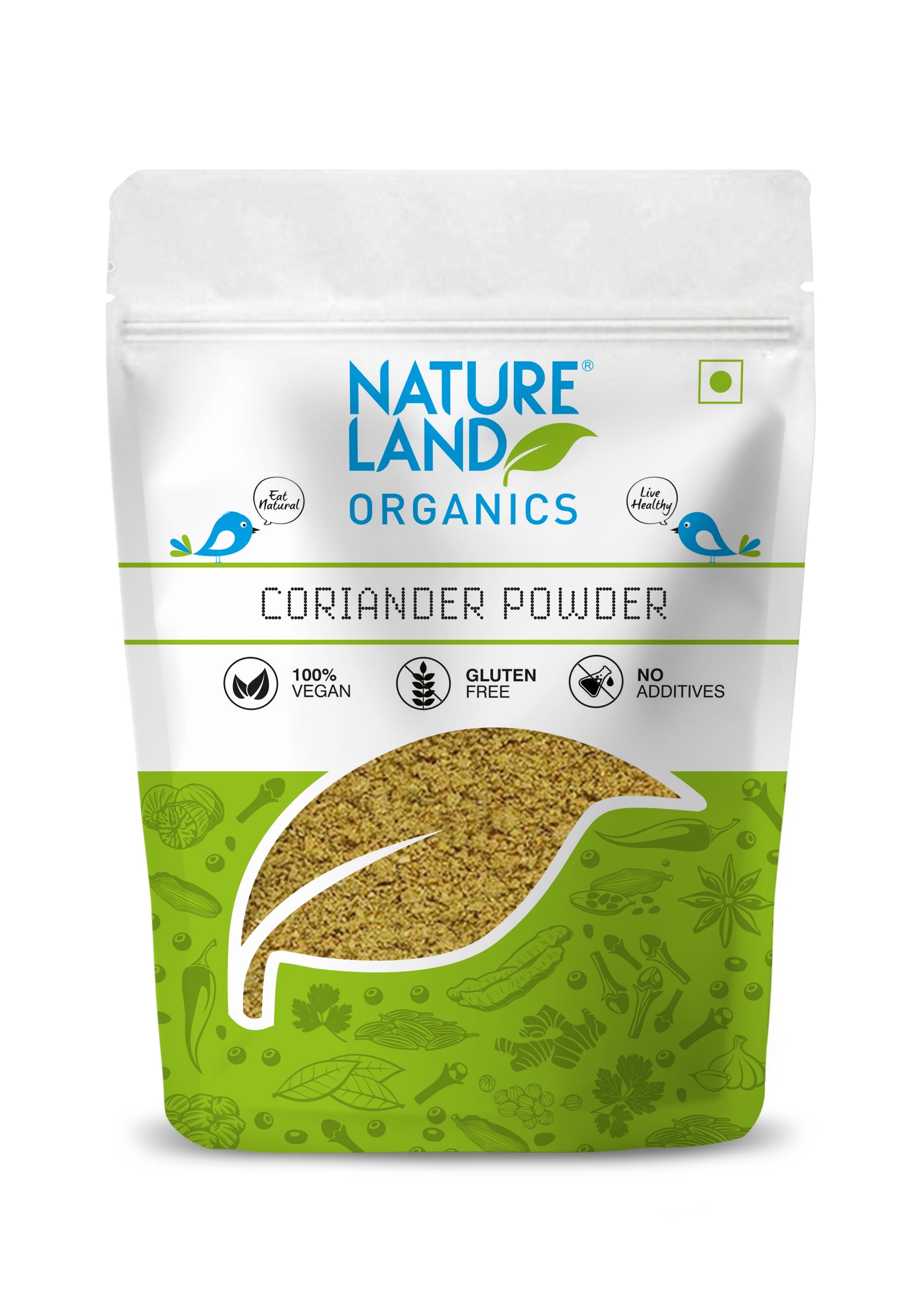 Natureland Organic Coriander Powder - 100 gms - Veeha Foods