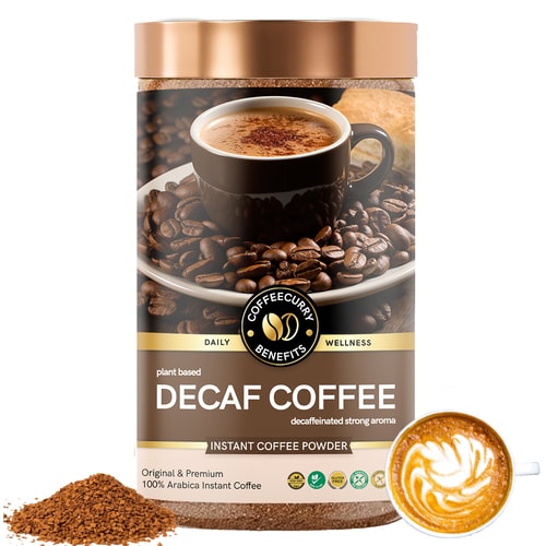 Coffeecurry Decaf Coffee Premium Decaffeinated Instant Coffee for Rich ...
