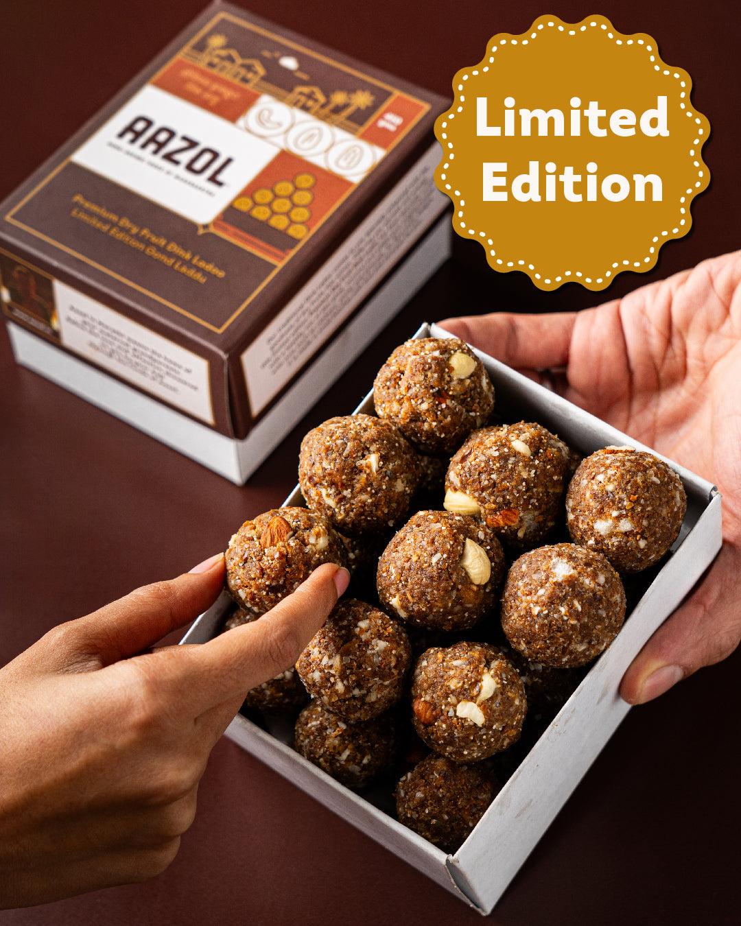 Aazol Premium Dry Fruit Gond Laddu Limited Edition Dink Ladoo - 450 gm ...