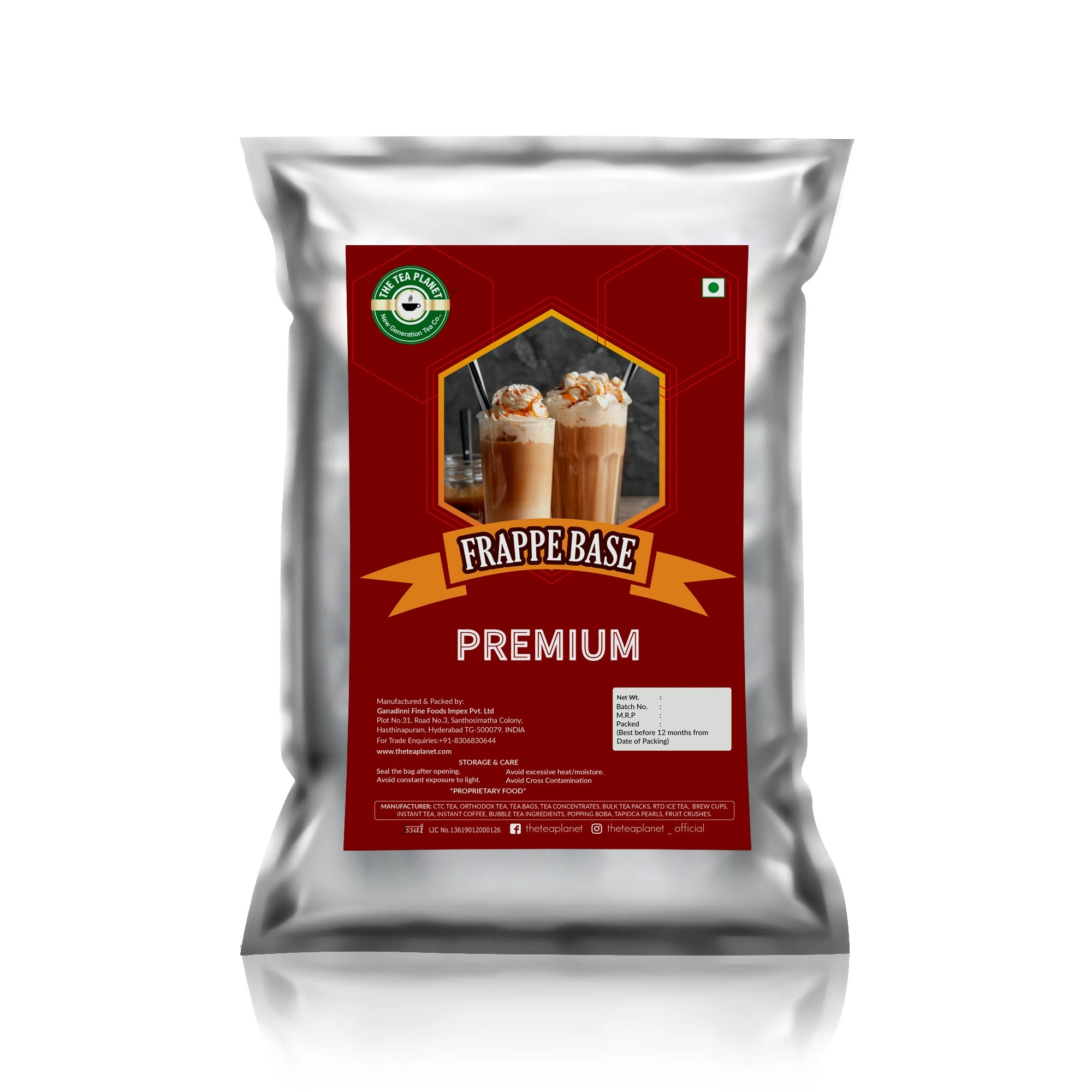 The Tea Planet Frappe Premium Base mix - 1 kg - Veeha Foods