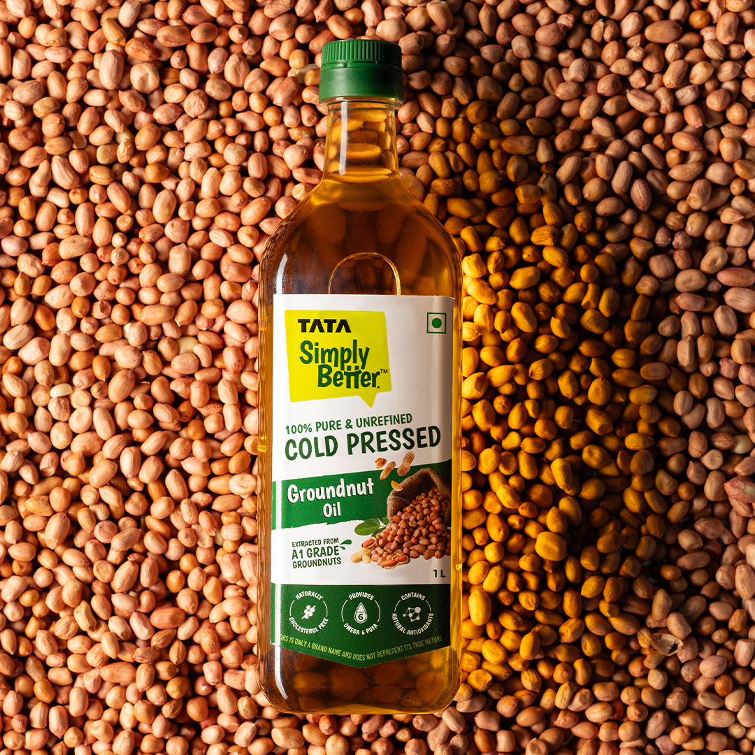 Tata Simply Better Ground Nut Oil - 1 Ltr - Veeha Foods